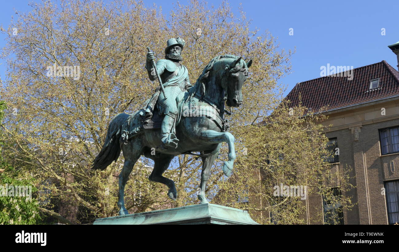 The Willem Drees Monument, near the Parliament building in The Hague ...