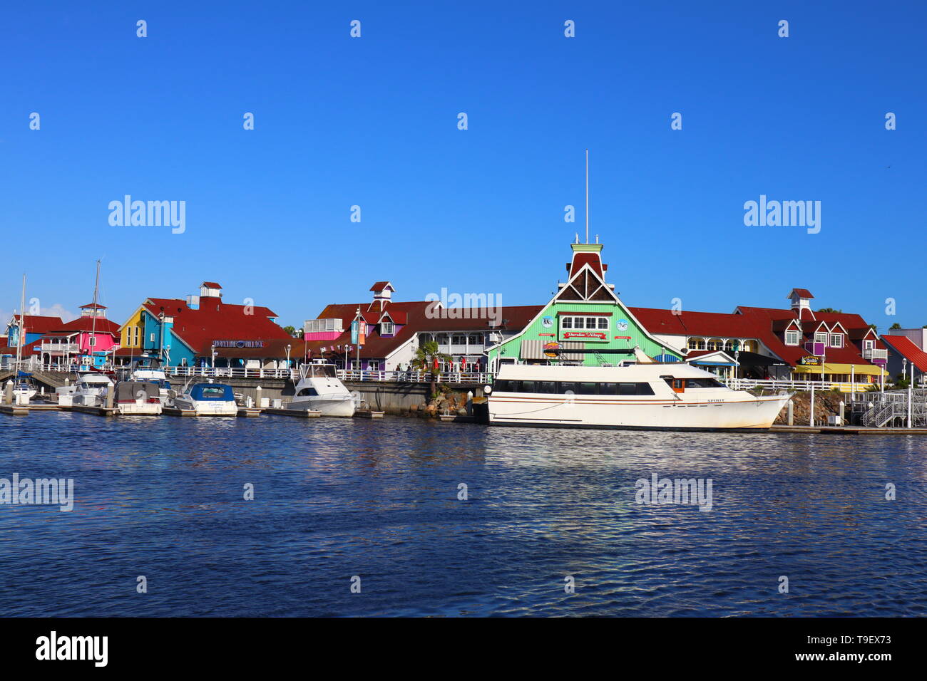 SHORELINE VILLAGE - Pine Ave Pier in LONG BEACH, California Stock Photo ...
