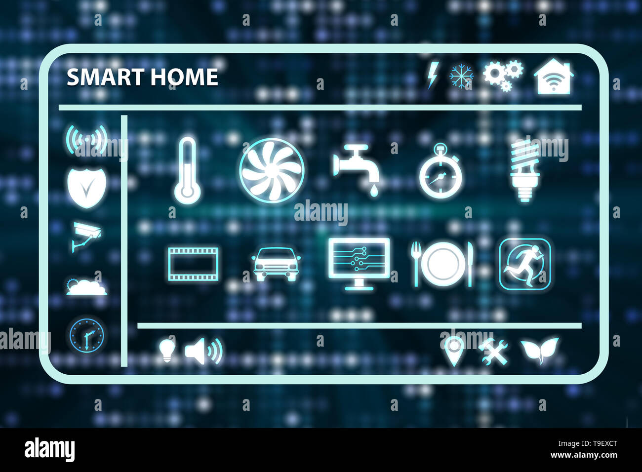 Smart home concept - 3d rendering Stock Photo - Alamy