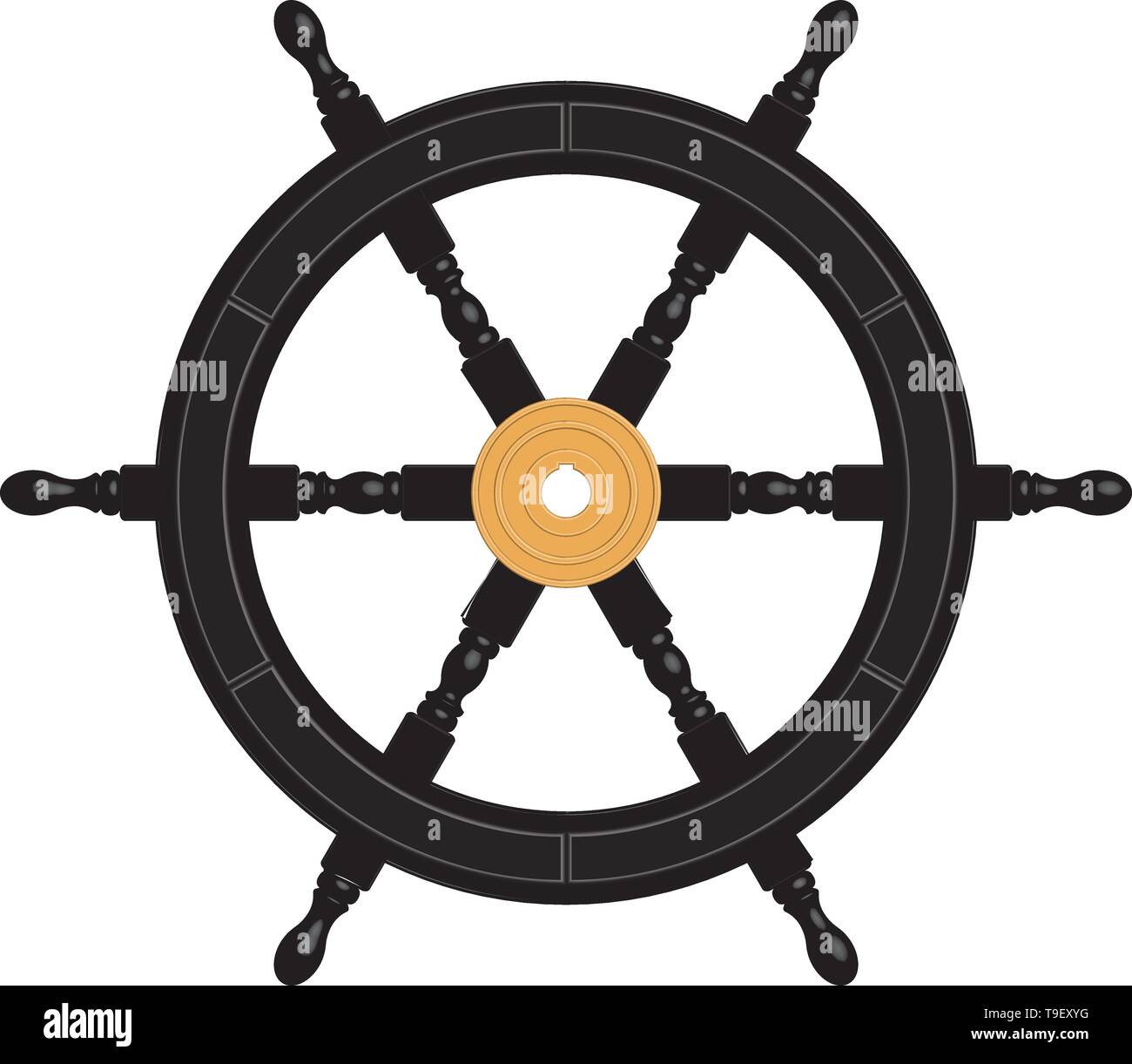 Ship steering wheel vector vectors hi-res stock photography and images ...