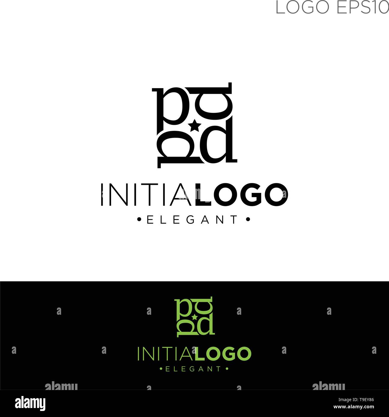 D b monogram Stock Vector Images - Alamy