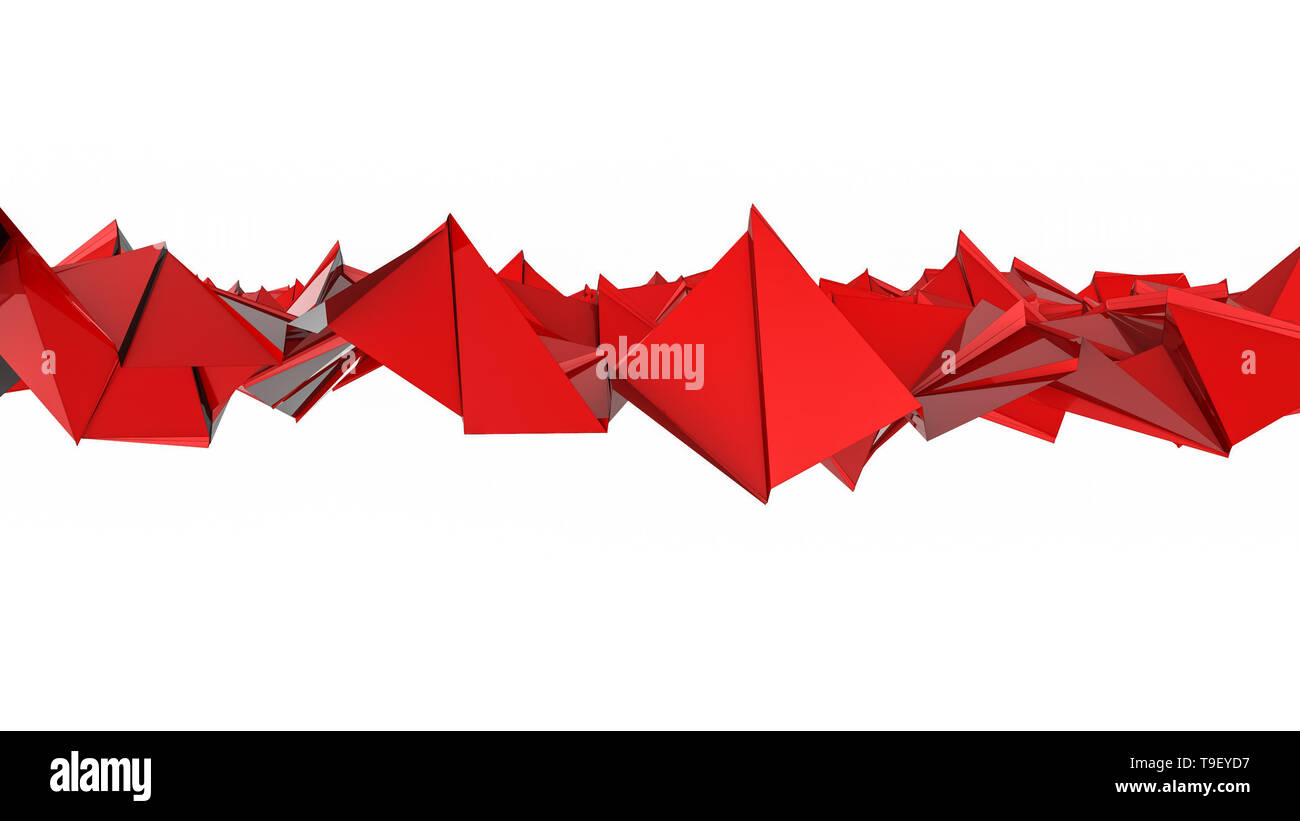 red deformed plane. abstract background. 3d render Stock Photo - Alamy