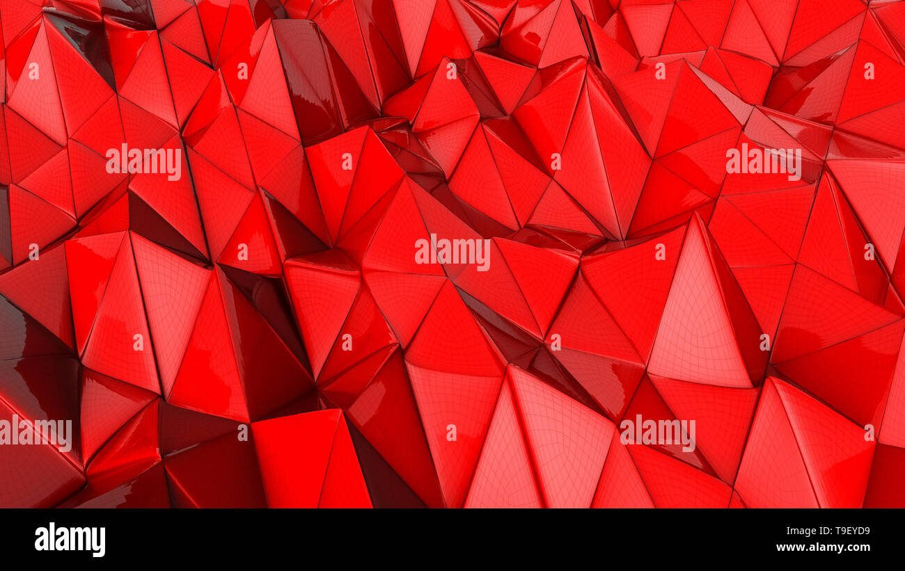 red deformed plane. abstract background. 3d render Stock Photo - Alamy