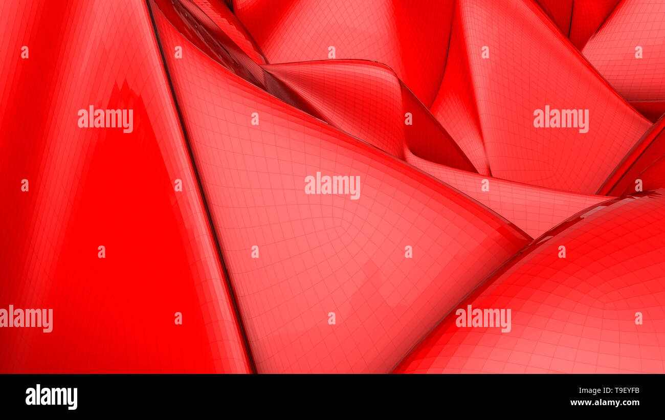 red deformed plane. abstract background. 3d render Stock Photo - Alamy