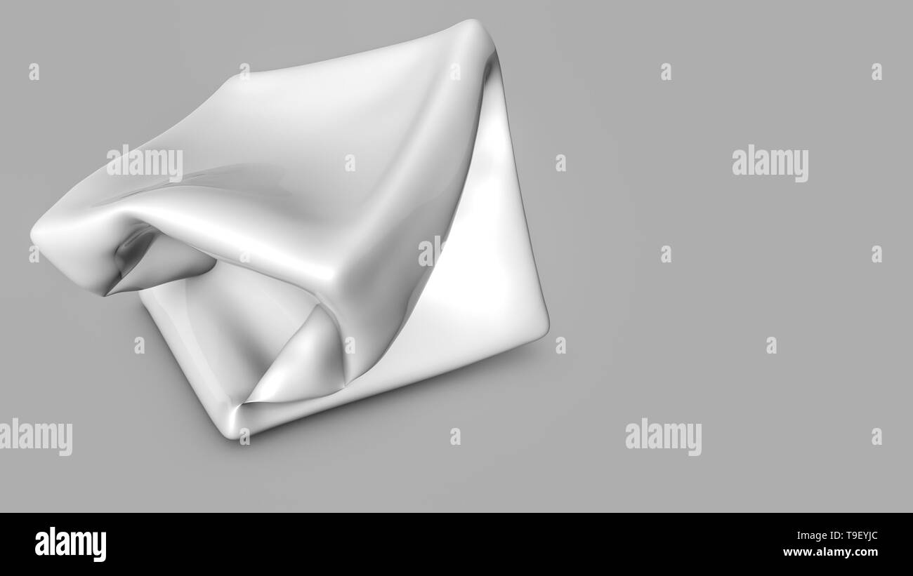 Abstract white three-dimensional shape. 3d render Stock Photo - Alamy