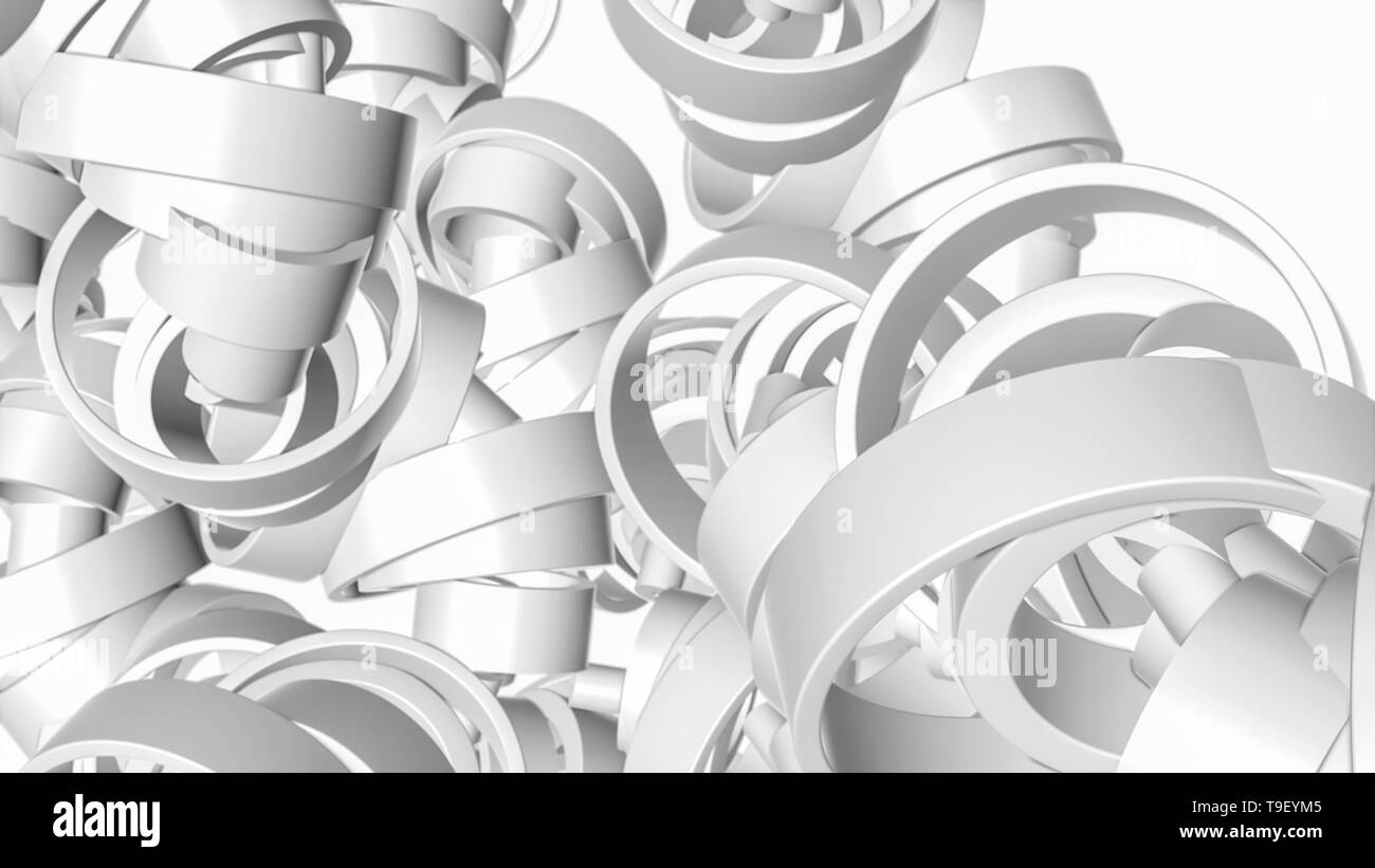 Abstract background of three-dimensional rings. 3d render Stock Photo ...