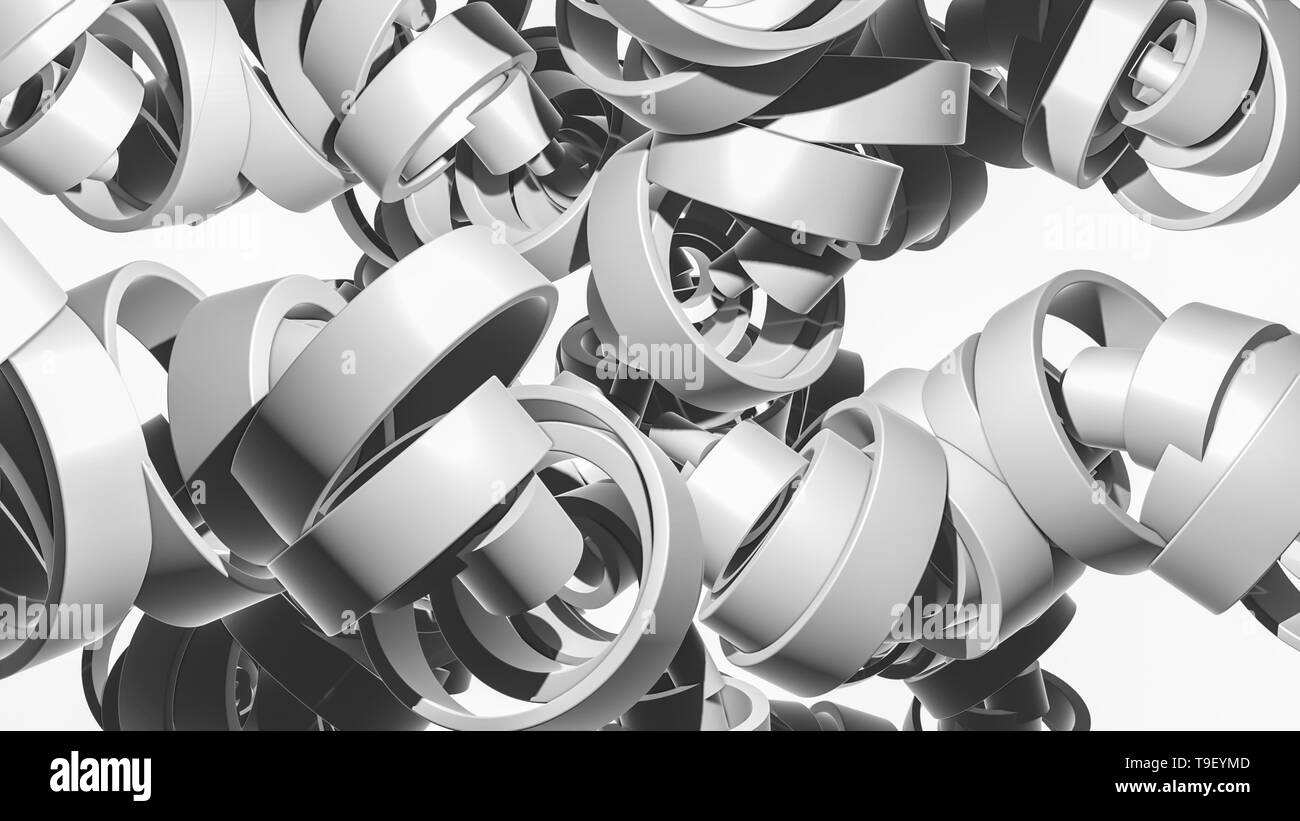 Abstract background of three-dimensional rings. 3d render Stock Photo ...