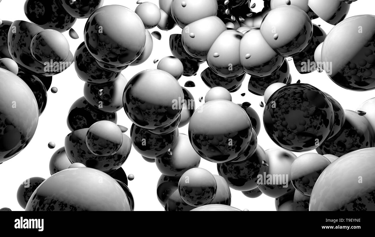 Abstract background of three-dimensional spheres. 3d render Stock Photo ...