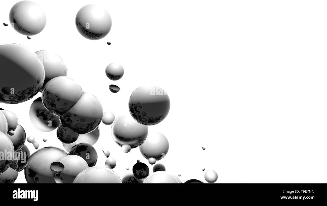 Abstract background of three-dimensional spheres. 3d render Stock Photo ...