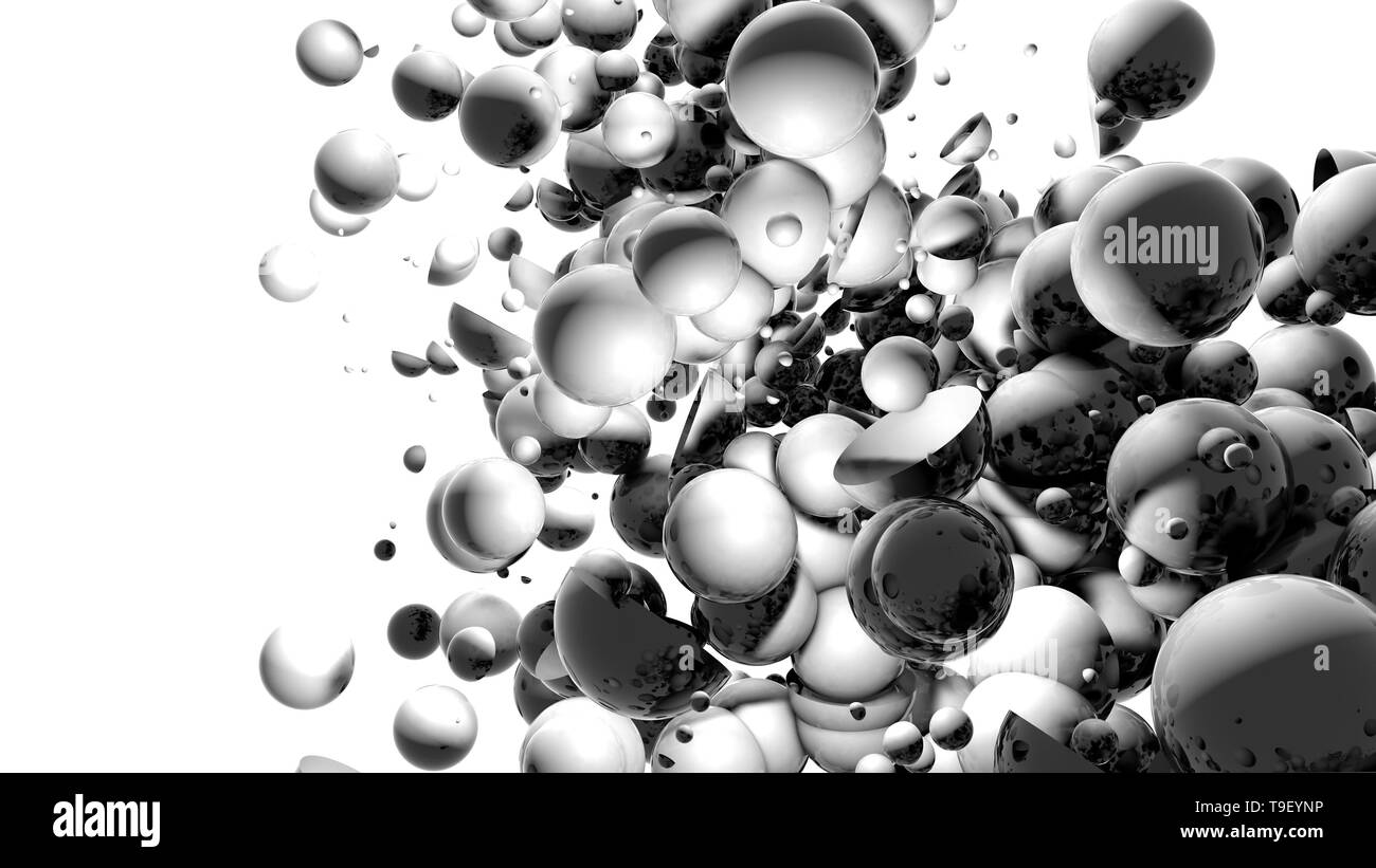 Abstract background of three-dimensional spheres. 3d render Stock Photo ...