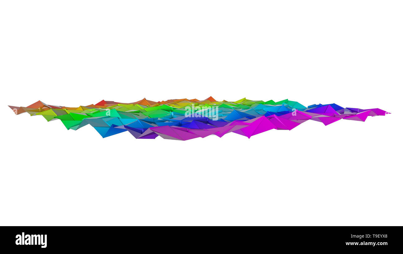 three-dimensional plane of iridescent color. 3d render Stock Photo - Alamy