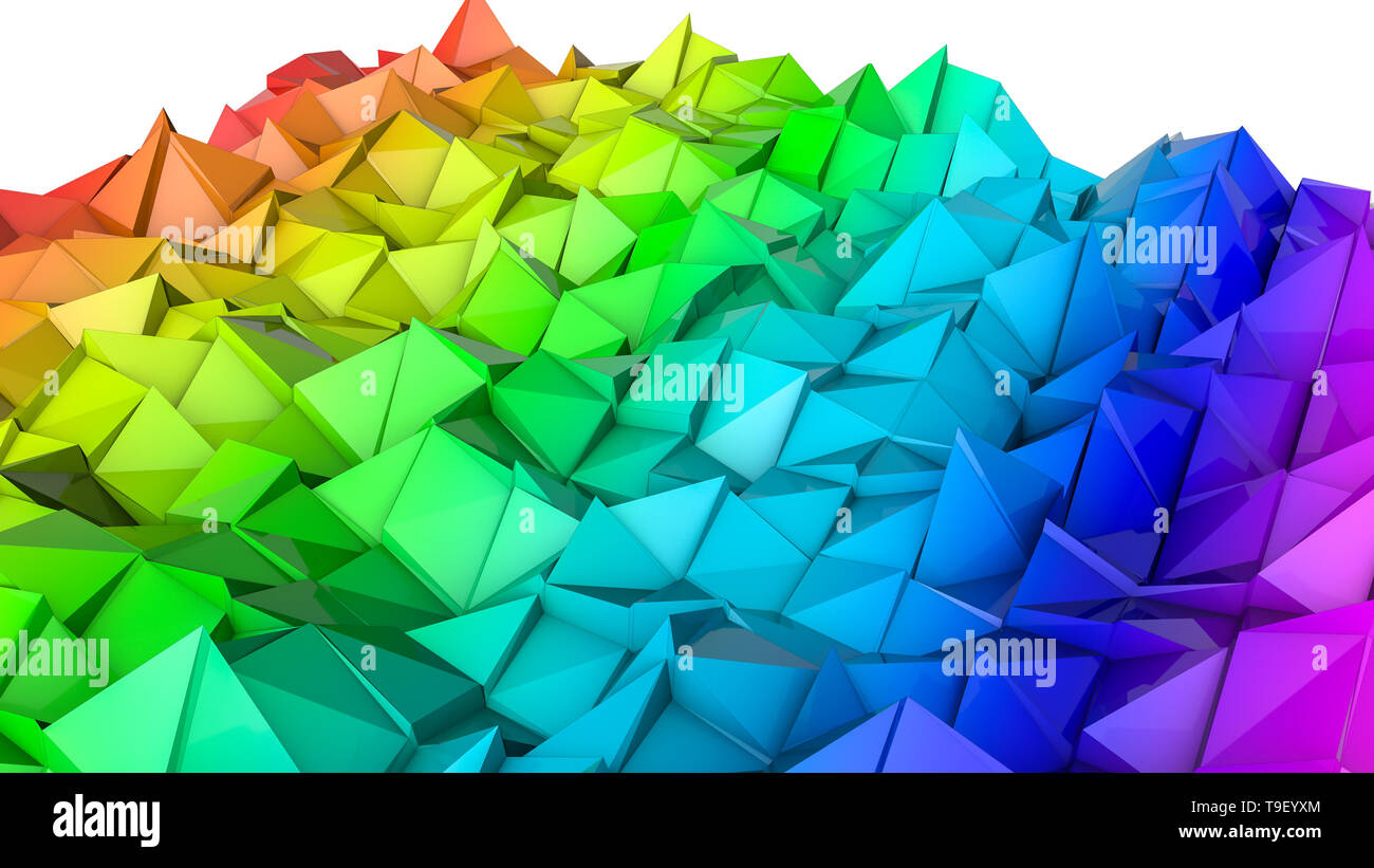three-dimensional plane of iridescent color. 3d render Stock Photo - Alamy