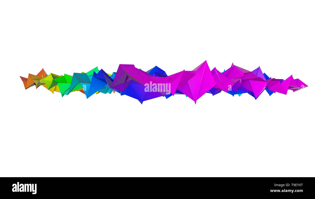 three-dimensional plane of iridescent color. 3d render Stock Photo - Alamy