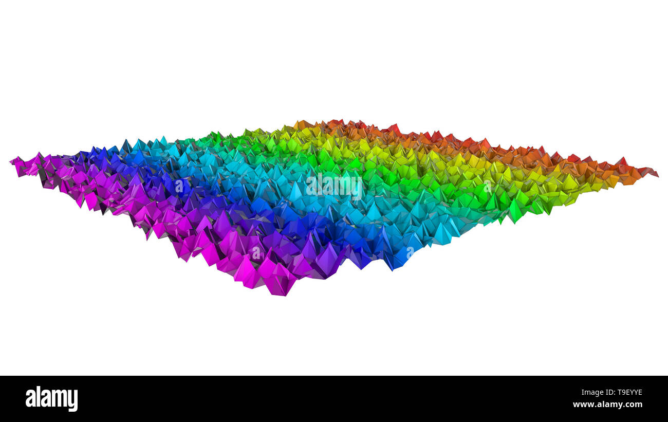 three-dimensional plane of iridescent color. 3d render Stock Photo - Alamy