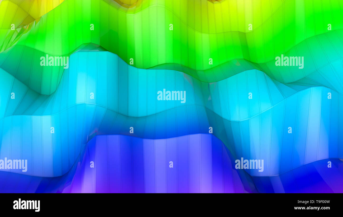 three-dimensional plane of iridescent color. 3d render Stock Photo - Alamy