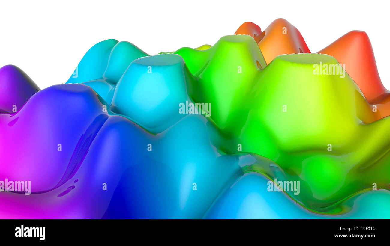 three-dimensional plane of iridescent color. 3d render Stock Photo - Alamy