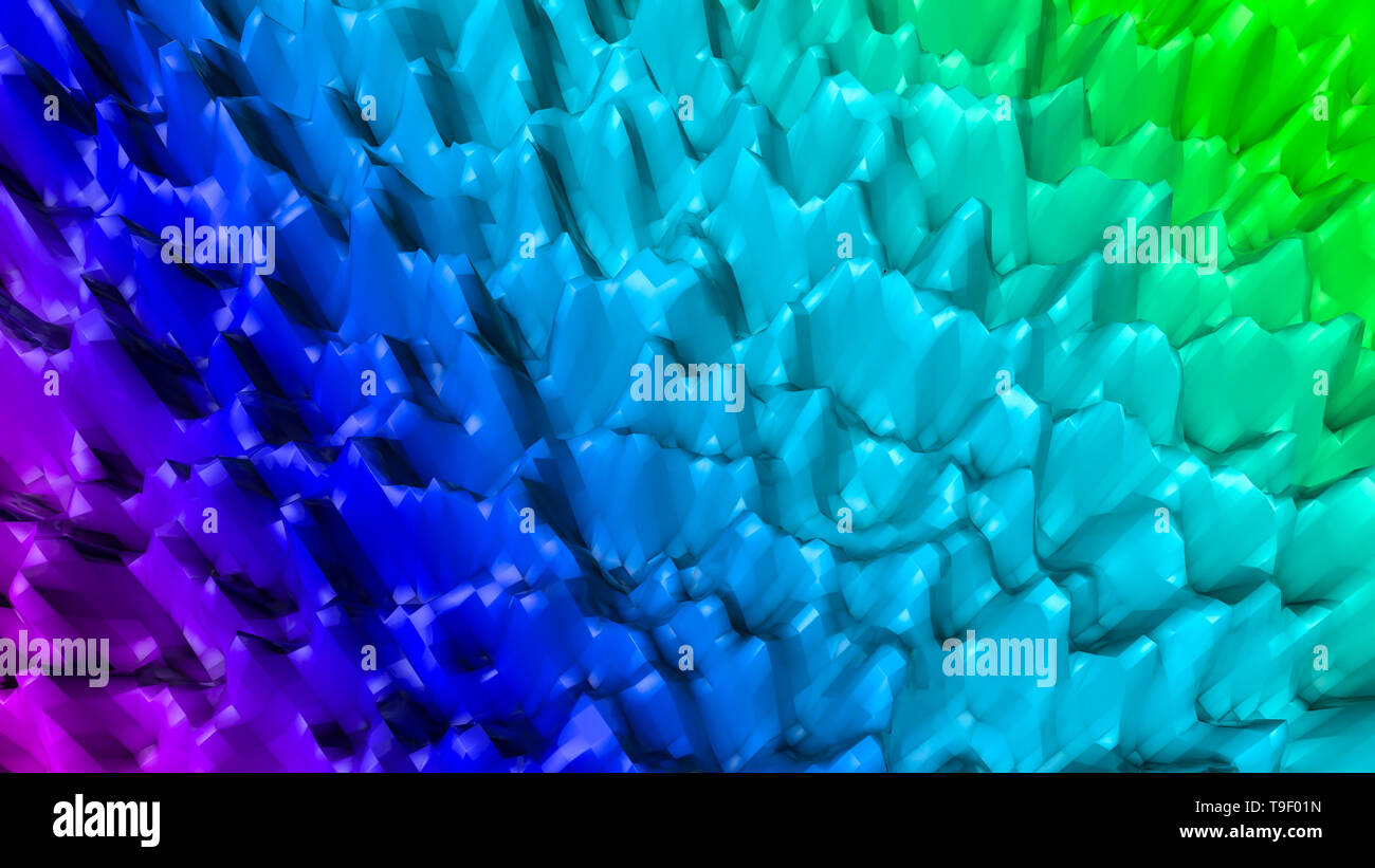 three-dimensional plane of iridescent color. 3d render Stock Photo - Alamy