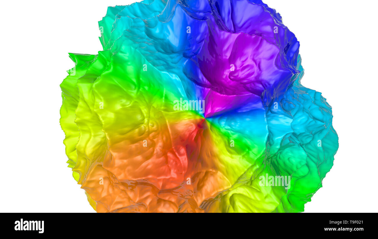 three-dimensional plane of iridescent color. 3d render Stock Photo - Alamy