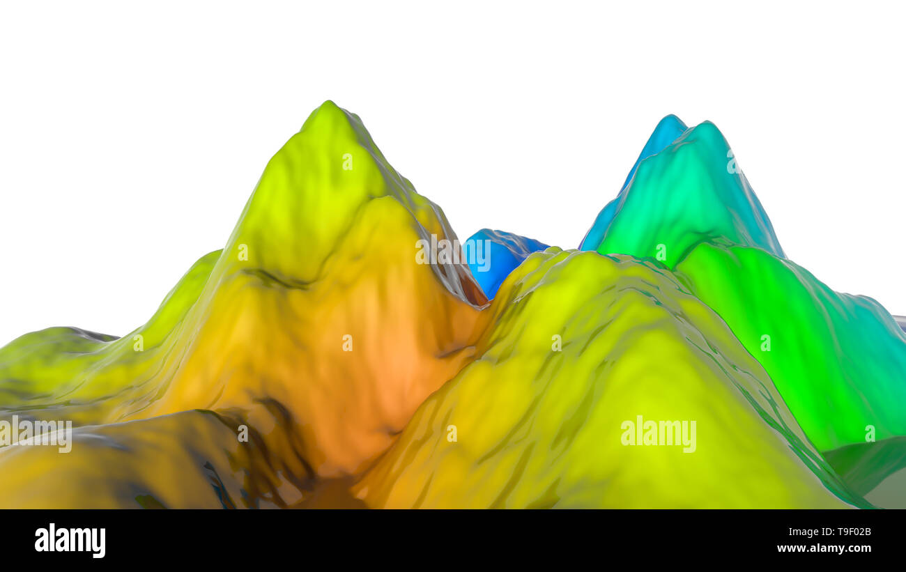 three-dimensional plane of iridescent color. 3d render Stock Photo - Alamy