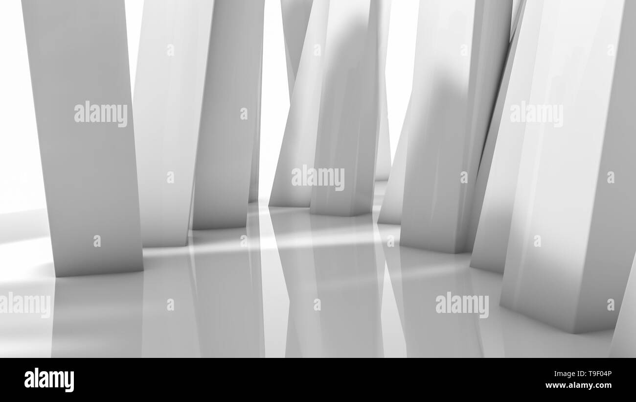 rectangular three-dimensional columns. abstract illustration. 3d render ...
