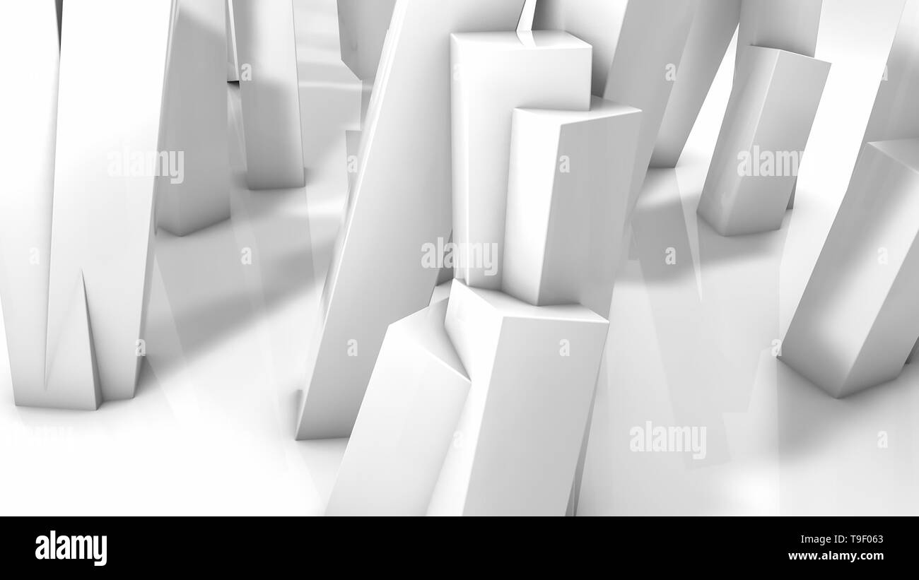 rectangular three-dimensional columns. abstract illustration. 3d render ...