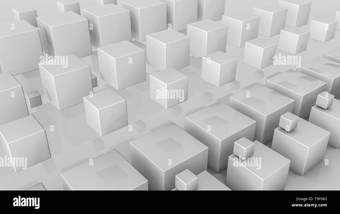 Bright cubes abstract background. 3d render Stock Photo - Alamy