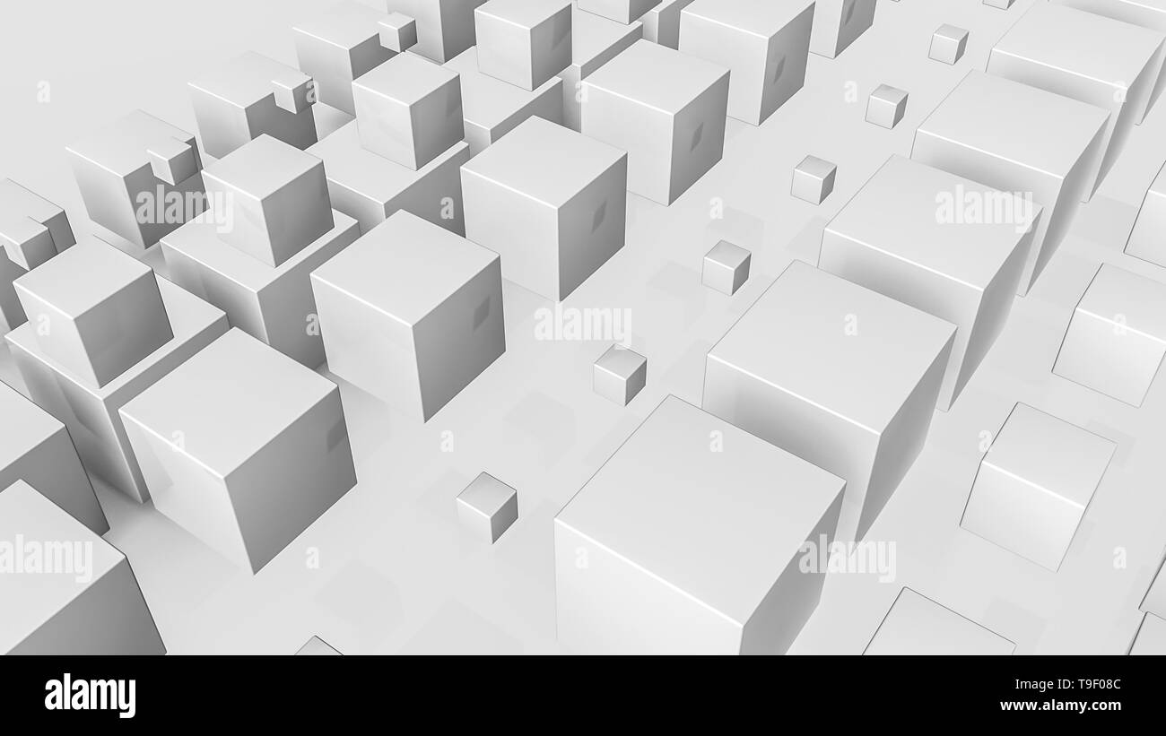 Bright cubes abstract background. 3d render Stock Photo - Alamy