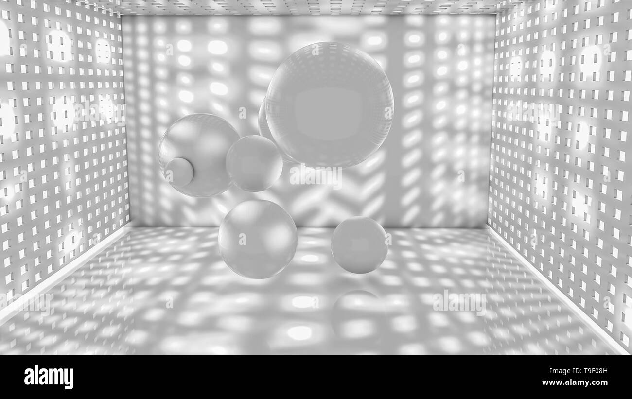 Sphere on a light gray. Three-dimensional illustration. 3d render Stock ...