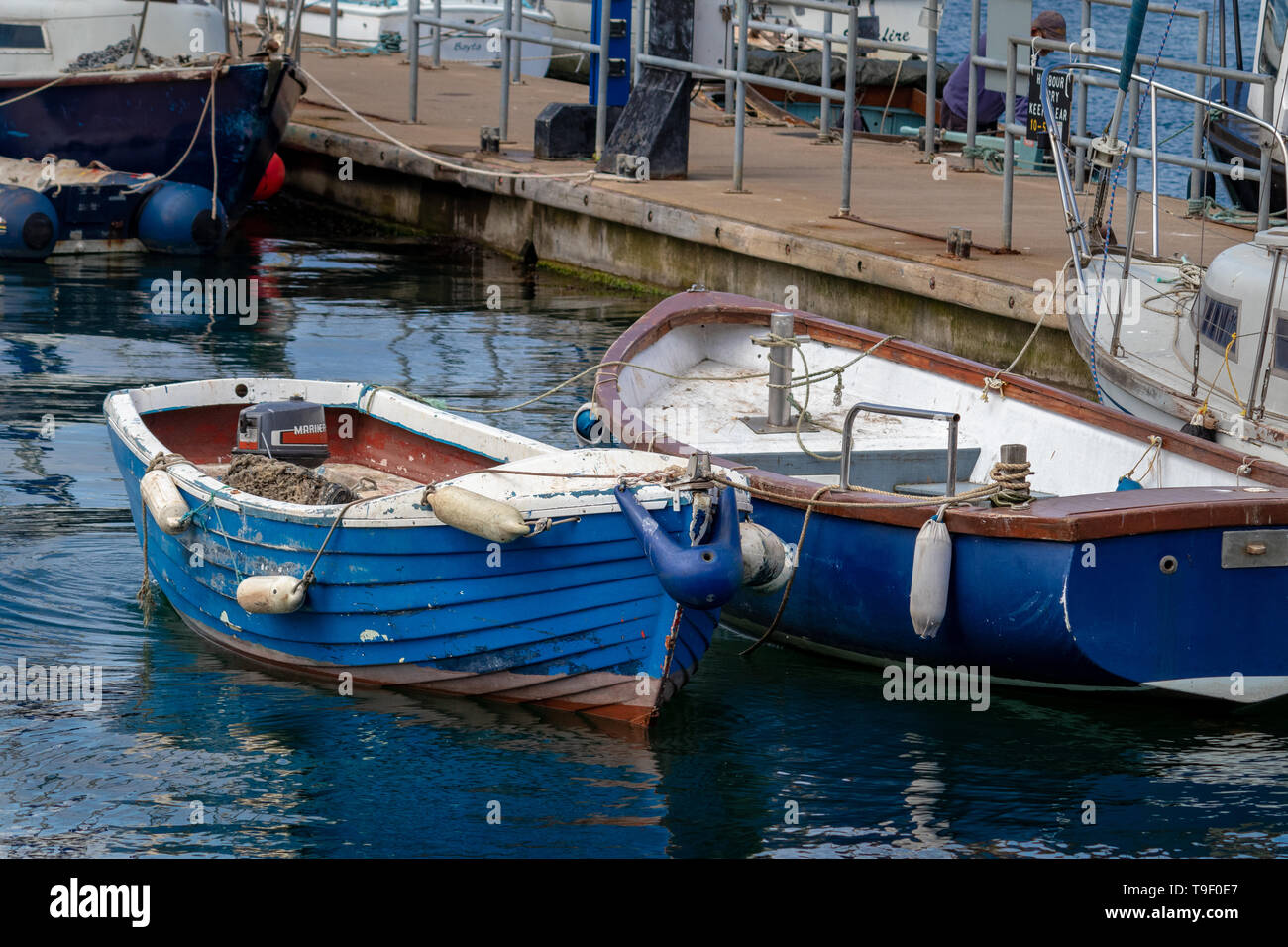 Beam Trawlers and Fishing Boats in Brixham Harbour and Quayside,Torbay ...