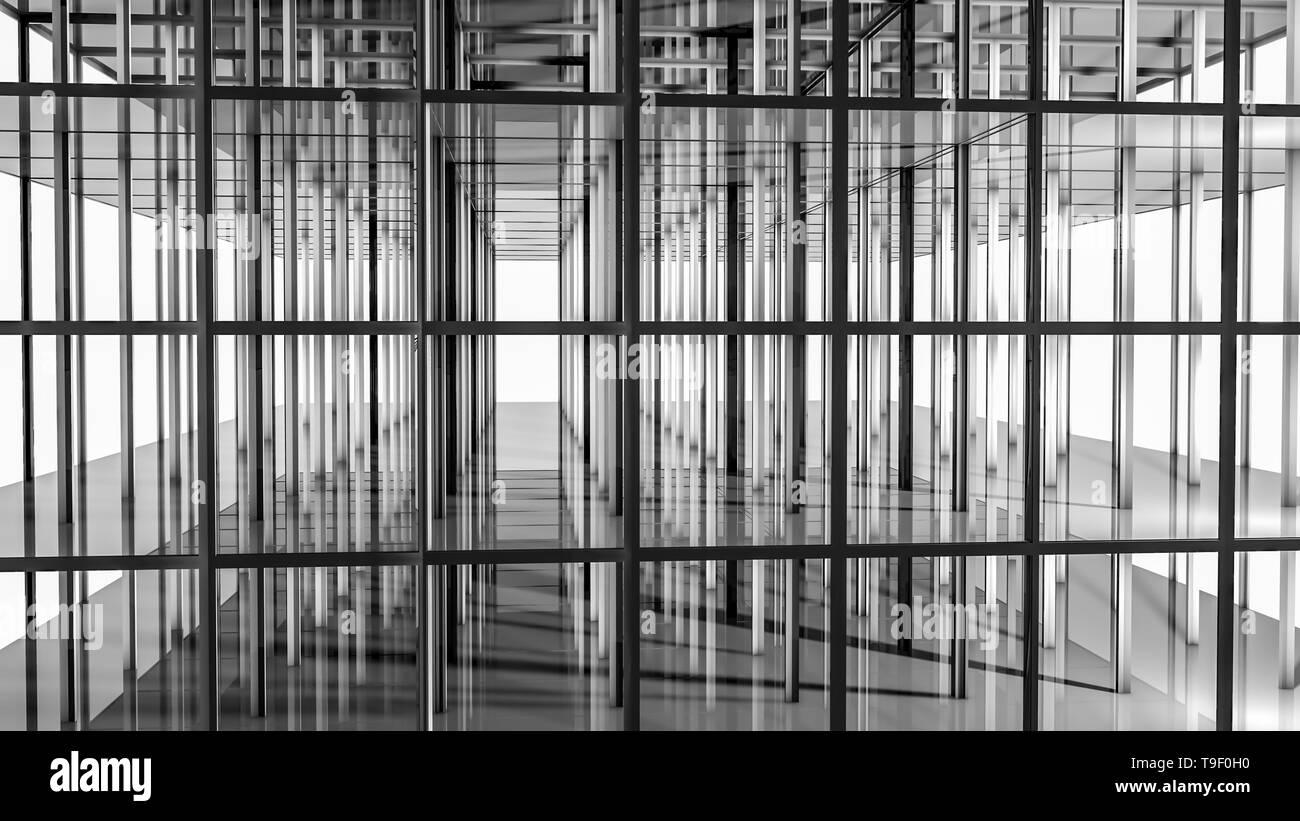 abstract geometric floors and shapes. illustration. 3d render Stock ...