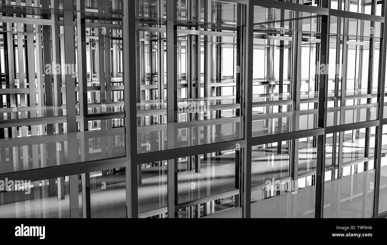 abstract geometric floors and shapes. illustration. 3d render Stock ...