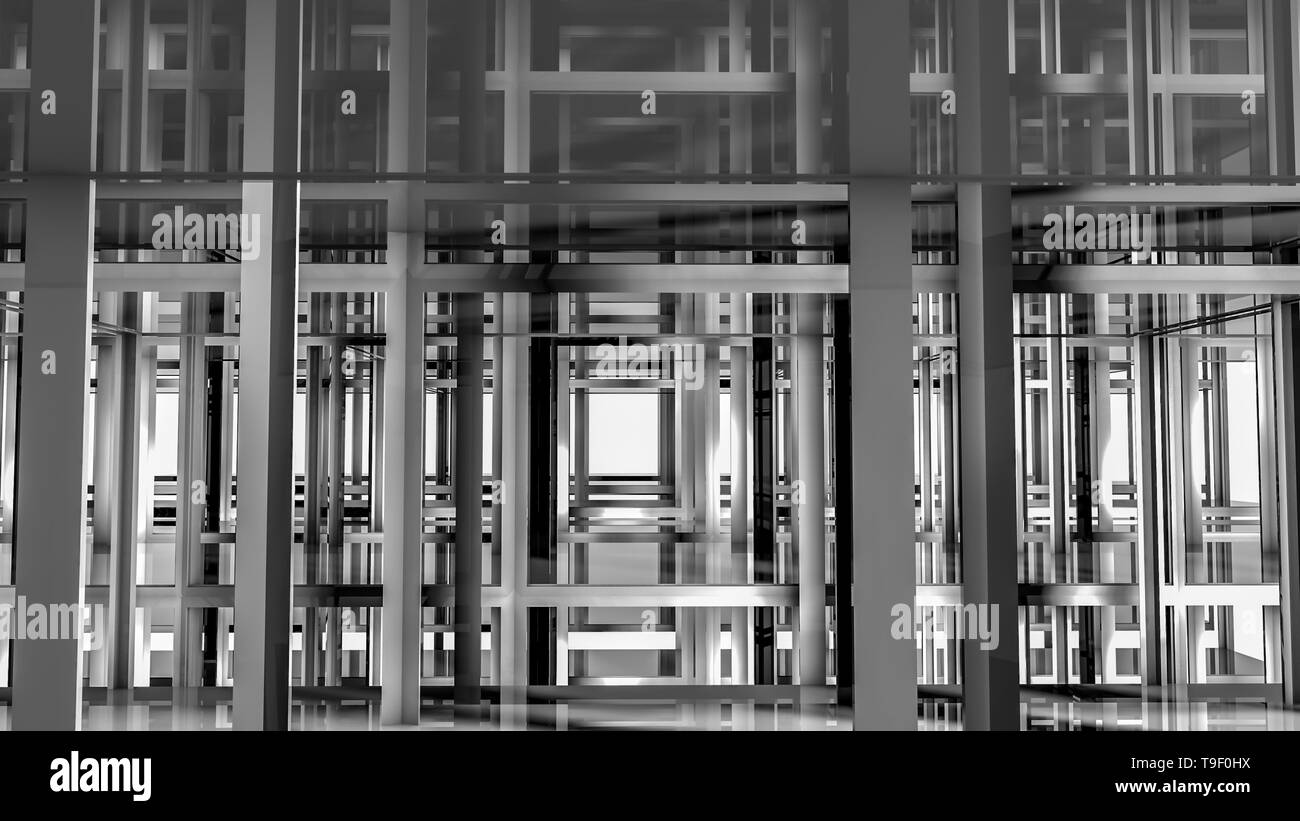 abstract geometric floors and shapes. illustration. 3d render Stock ...