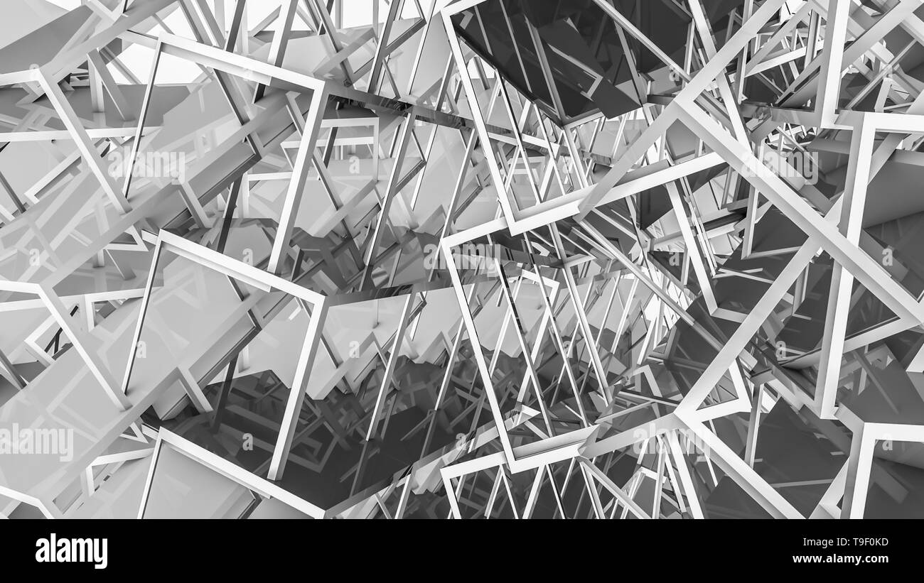 abstract geometric floors and shapes. illustration. 3d render Stock ...