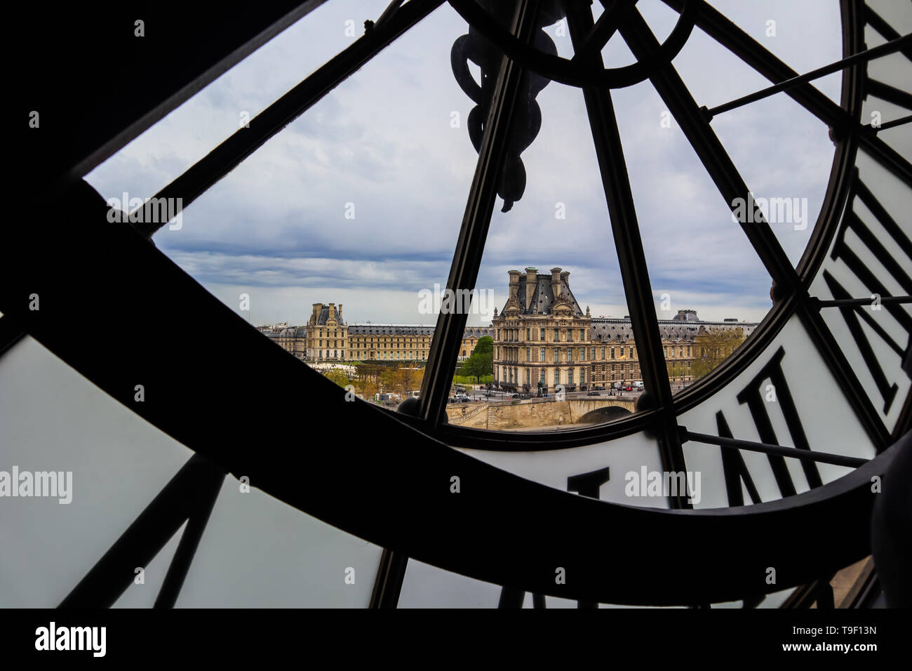 Paris / France - April 05 2019: Paris cityscape, skyline view through ...