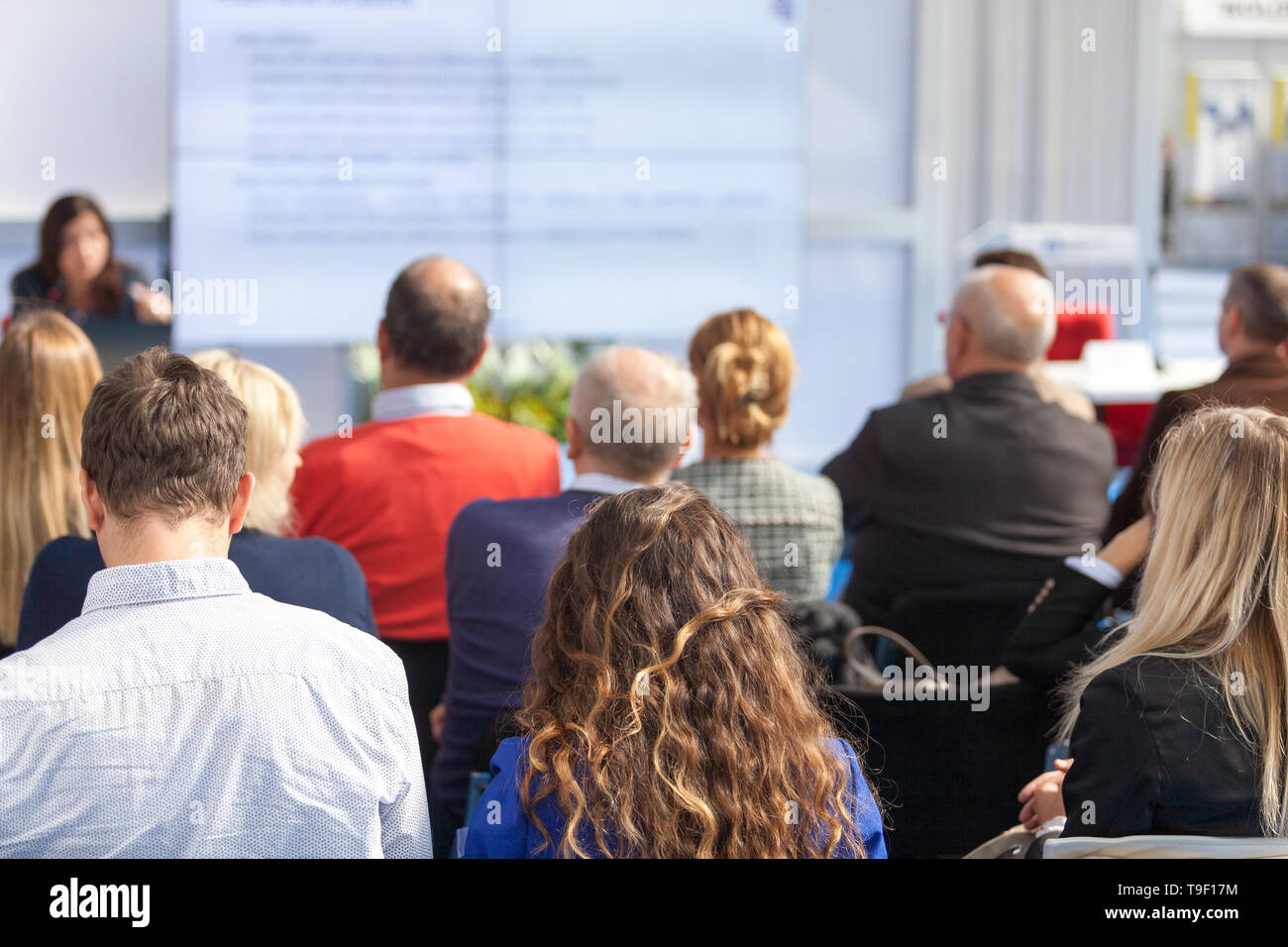 Participants of a business presentation or other corporate event Stock ...