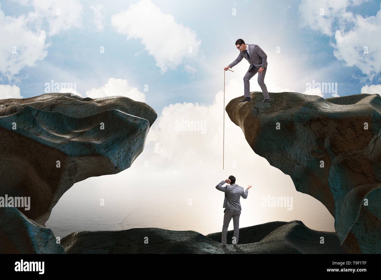 Helping out colleague hi-res stock photography and images - Alamy