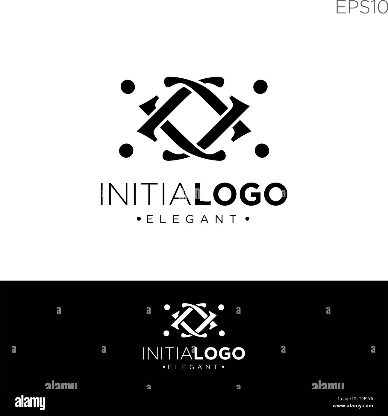 monogram initial j, jj, j logo template black color vector illustration ...