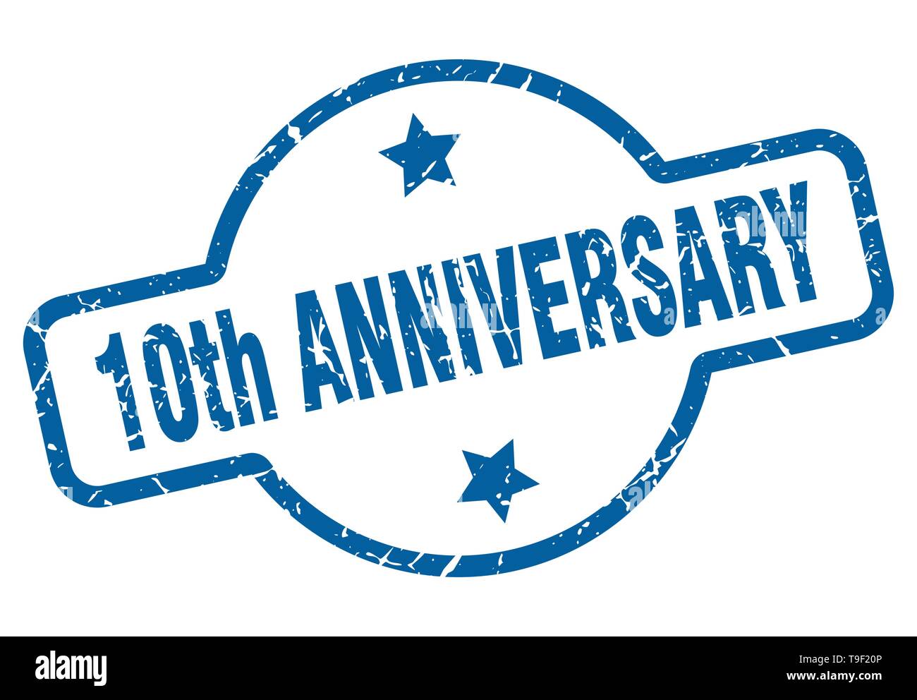10th anniversary vintage stamp. 10th anniversary sign Stock Vector ...