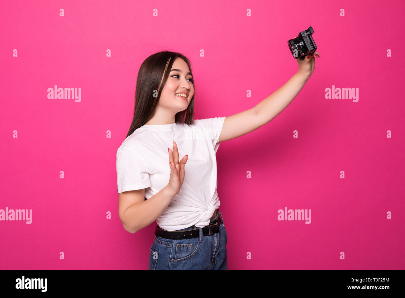 Young beautiful Asian woman blogger recording tutorial to share on ...