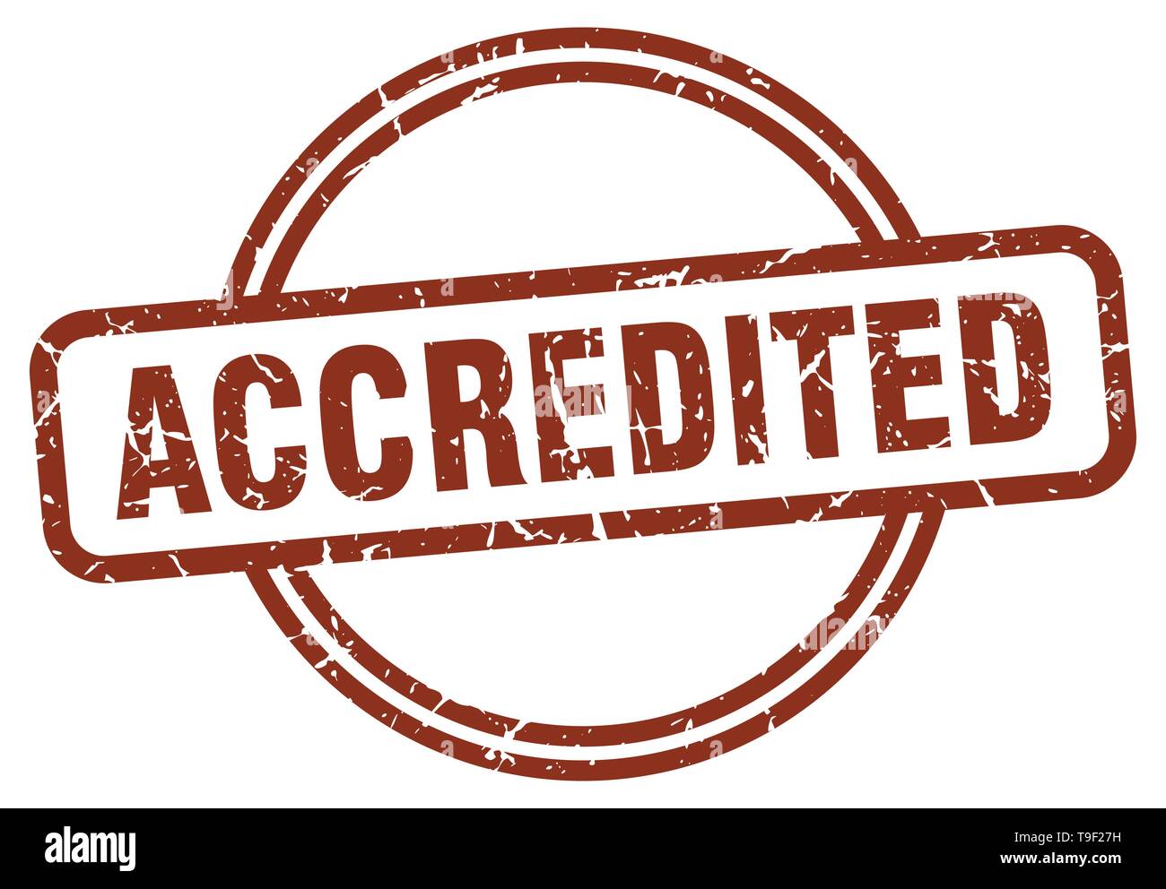 accredited stamp isolated on white Stock Vector Image & Art - Alamy