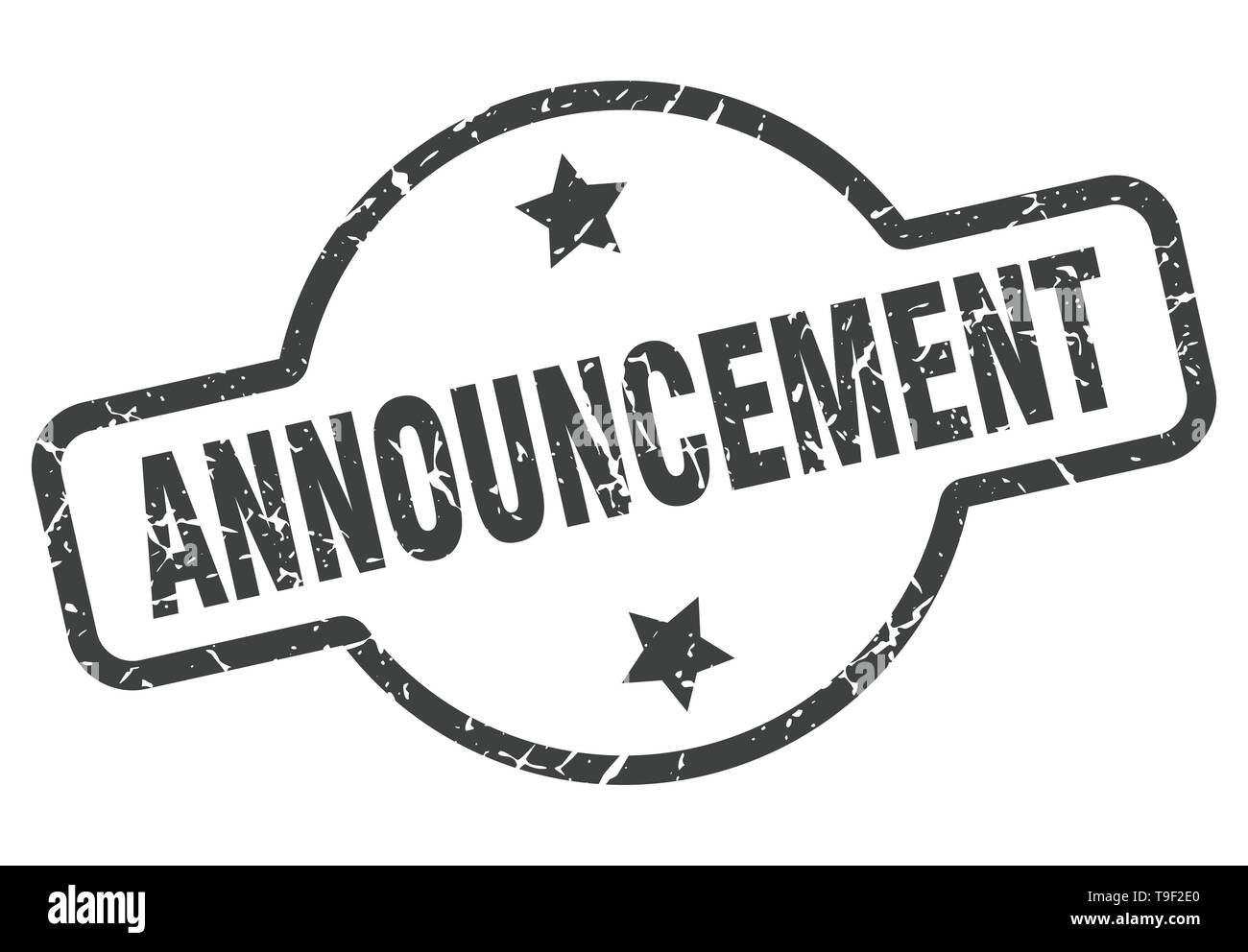 announcement vintage round isolated stamp Stock Vector Image & Art - Alamy
