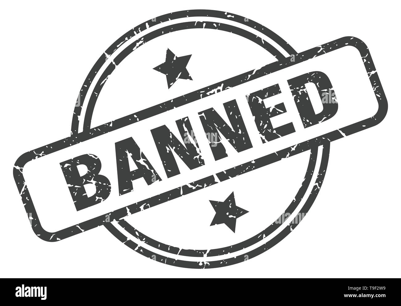 banned stamp isolated on white Stock Vector Image & Art - Alamy