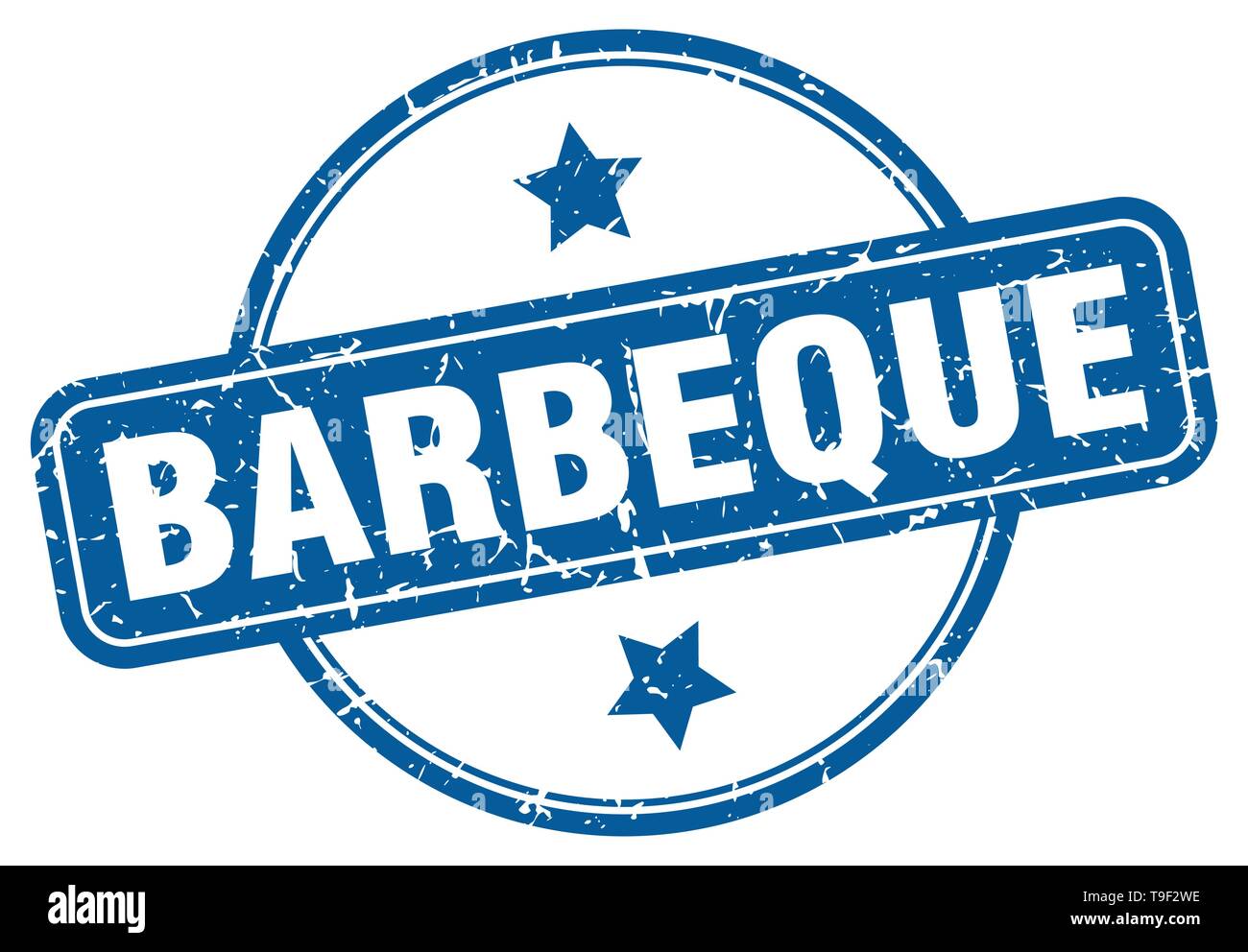 barbeque round grunge isolated stamp Stock Vector Image & Art - Alamy