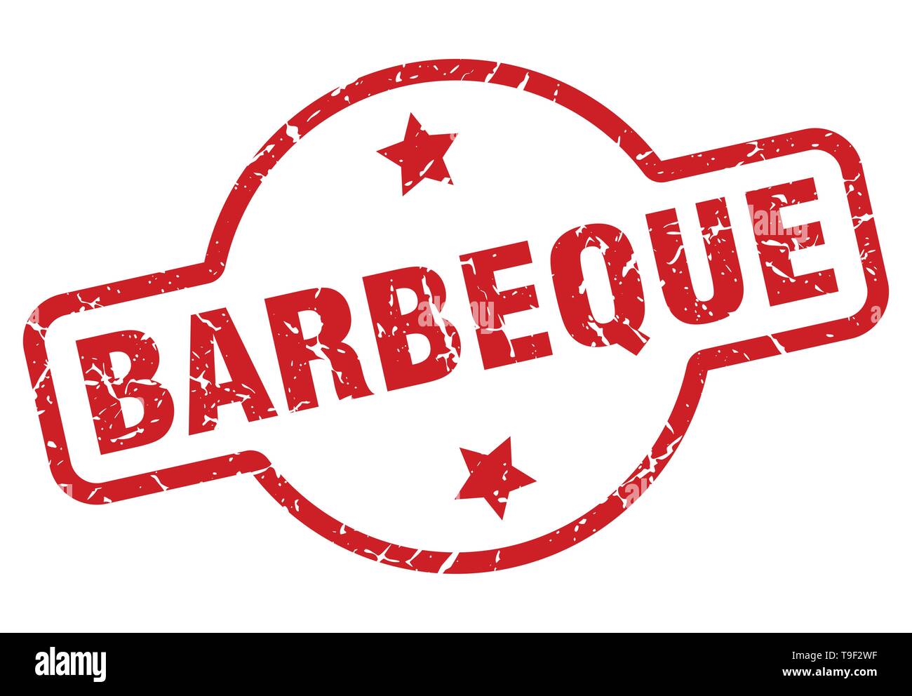 barbeque stamp isolated on white Stock Vector Image & Art - Alamy