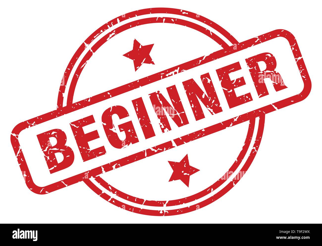 beginner round grunge isolated stamp Stock Vector Image & Art - Alamy
