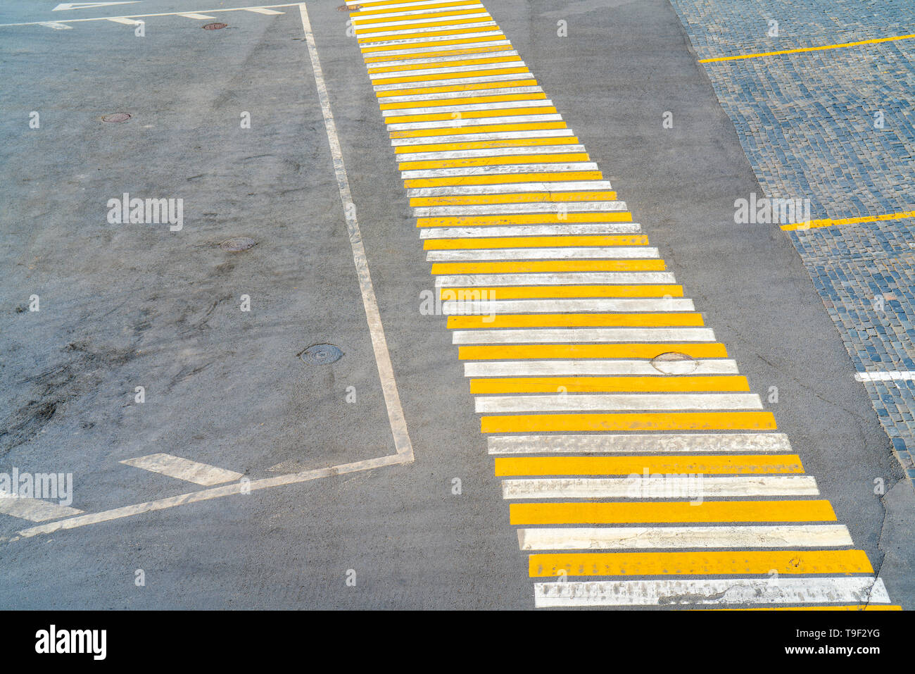 Road marking pedestrian crossing on the street Stock Photo - Alamy