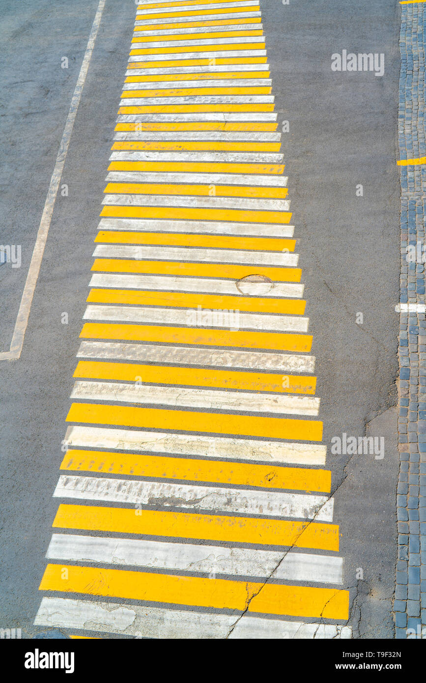 Road marking pedestrian crossing on the street Stock Photo - Alamy