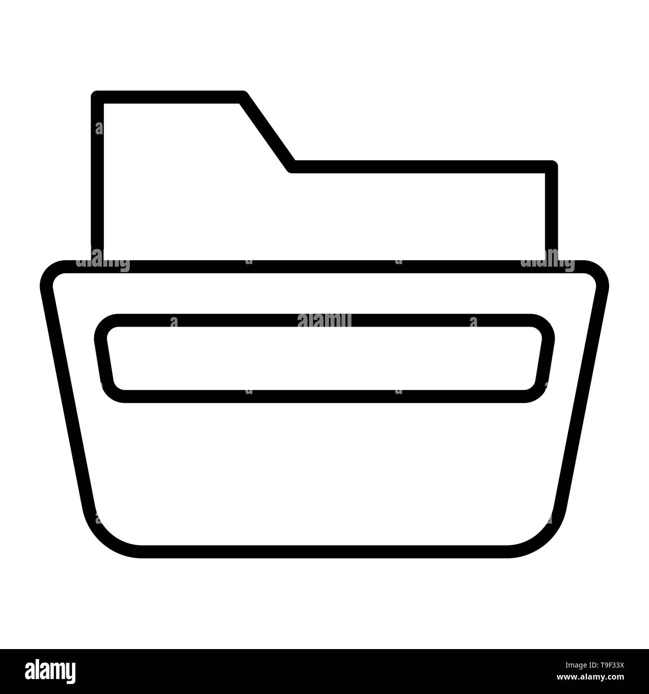 File folder icon Black and White Stock Photos & Images - Alamy