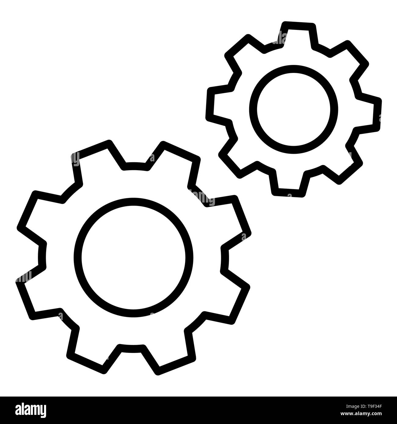 People gear outline Cut Out Stock Images & Pictures - Alamy