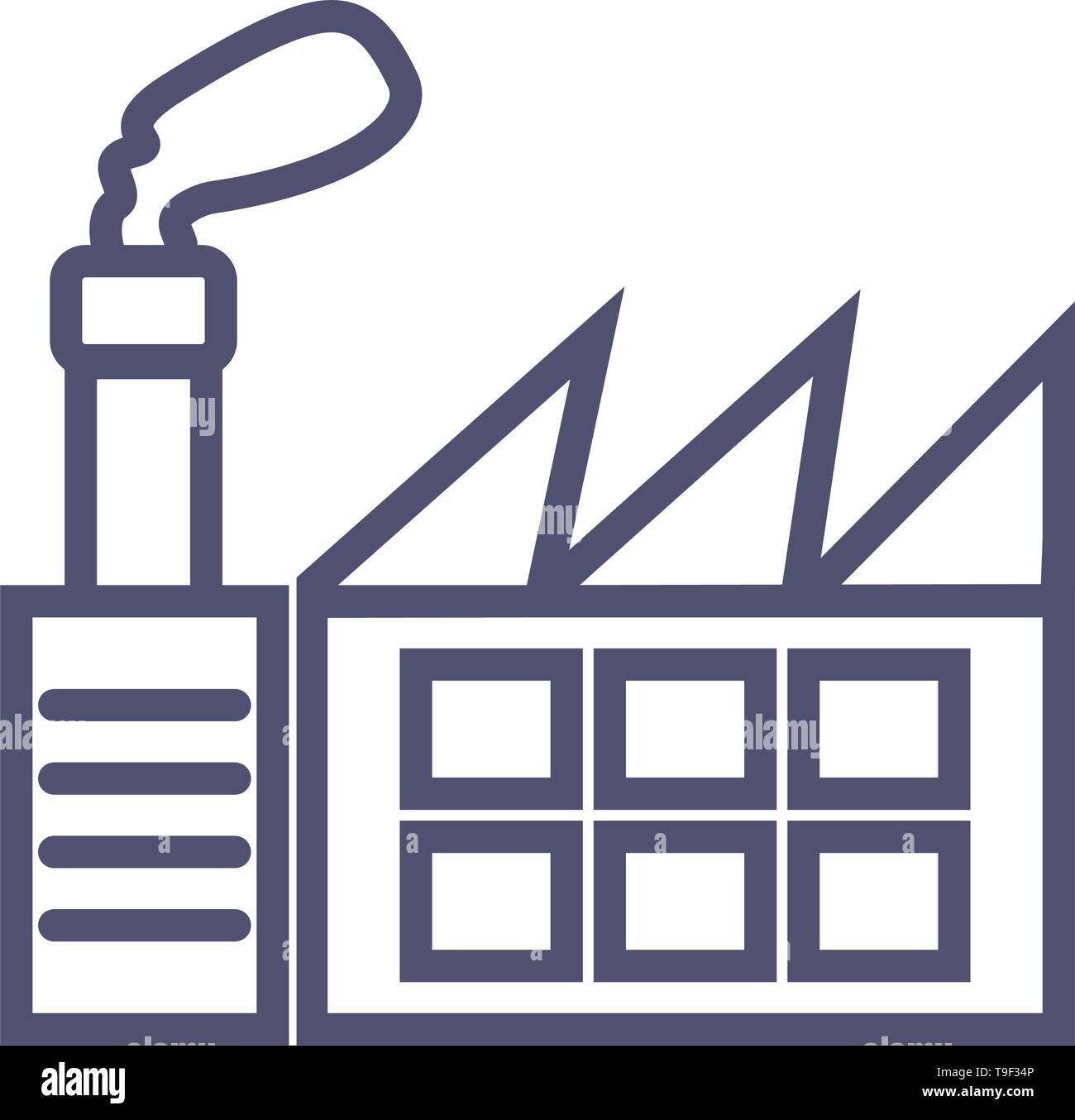 Factory icon. simple clean factory sign symbol -vector illustration ...